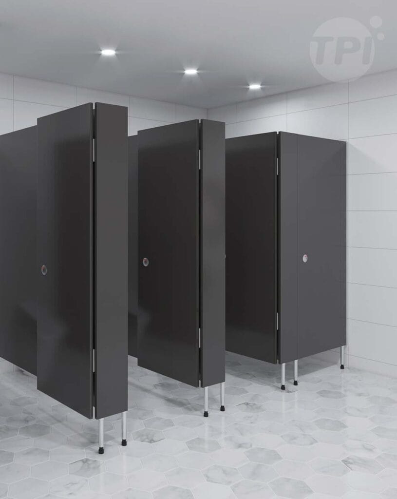 Cubicle - Pedestal Mounted Free Standing (PF) - Toilet Partition Industries
