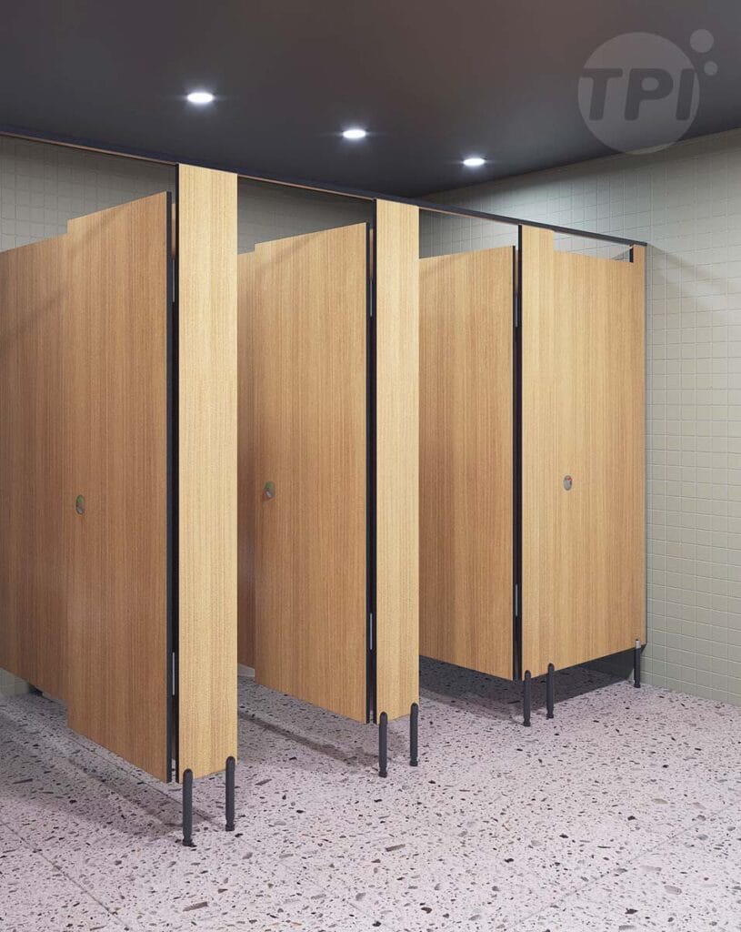 Cubicle - Pedestal Mounted Free Standing (PF) - Toilet Partition Industries